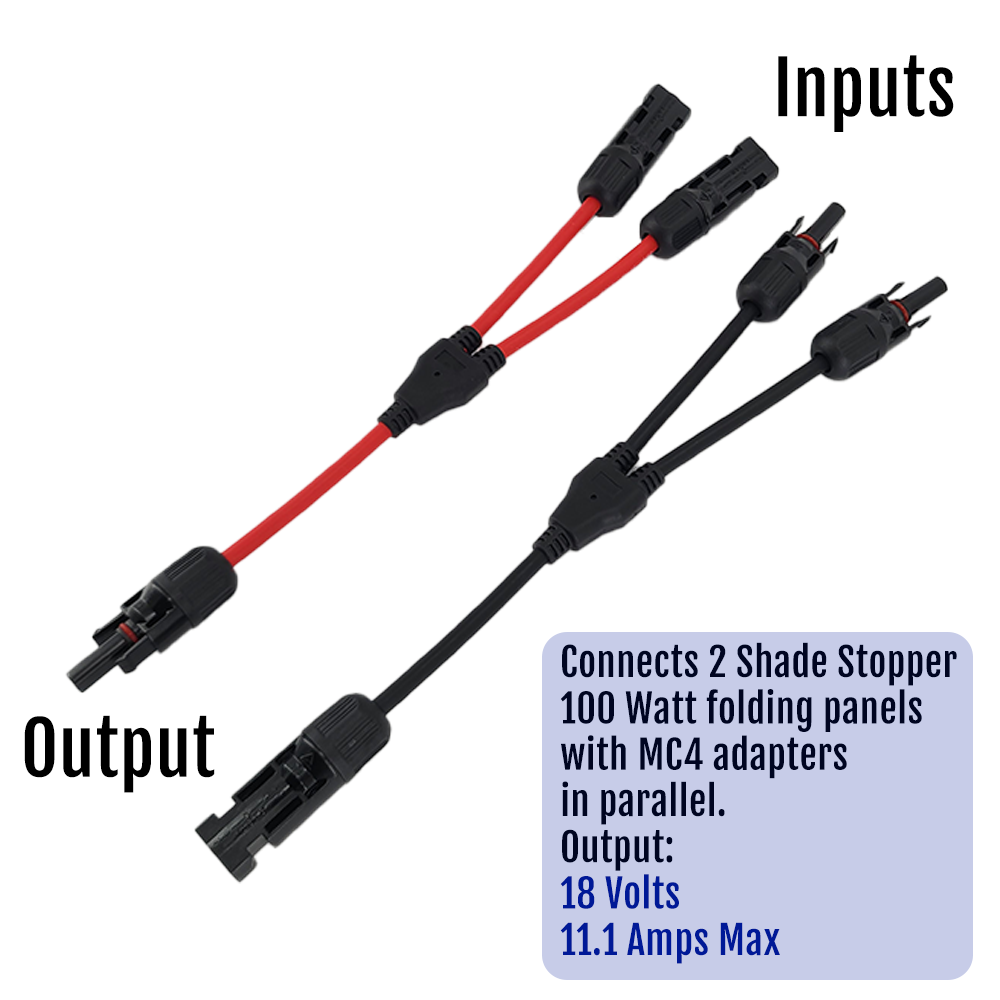 Cable Set - MC4 Parallel Y Connector – Shade Stopper